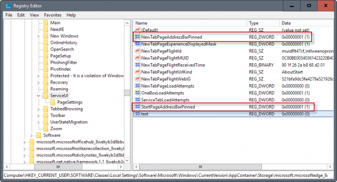 Microsoft Edge: show address bar all the time - gHacks Tech News