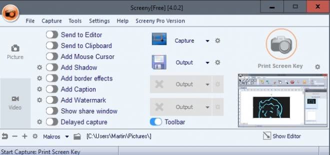 Screeny is a powerful screen capture program for Windows - gHacks Tech News