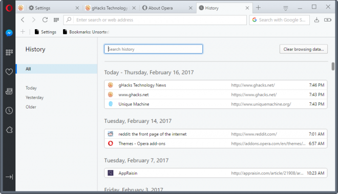 Opera Browser's new design revealed - gHacks Tech News