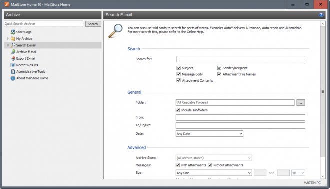 Email archiving software MailStore Home 10.1 is out - gHacks Tech News