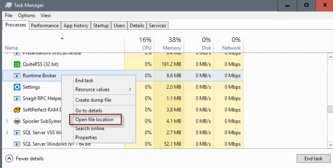 What is Runtime Broker, and why it is causing high CPU load? - gHacks ...