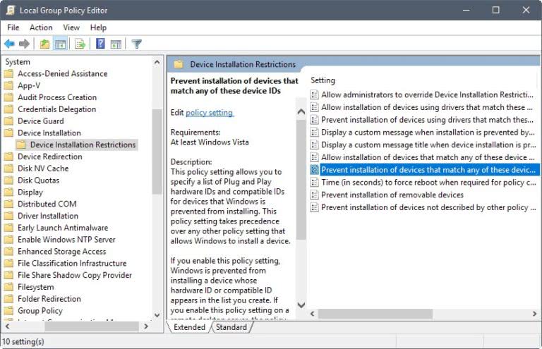 Stop Windows from installing drivers for specific devices - gHacks Tech ...