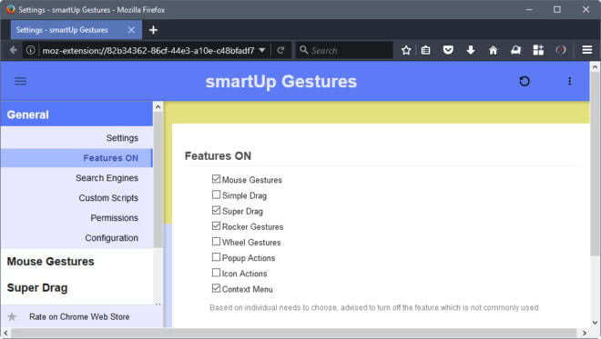Firefox: powerful smartUp Gestures Chrome extension ported - gHacks Tech News