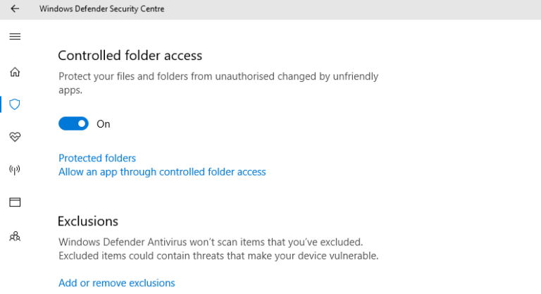 Configure Controlled Folder Access in Windows 10 - gHacks Tech News