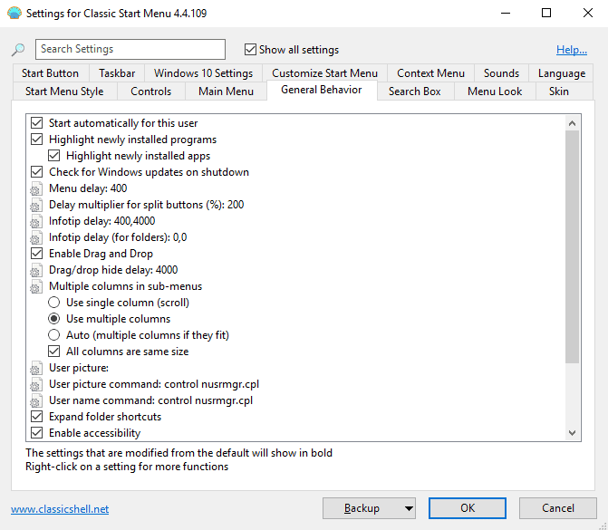 A Look At Open Shell Classic Shell Fork Ghacks Tech News