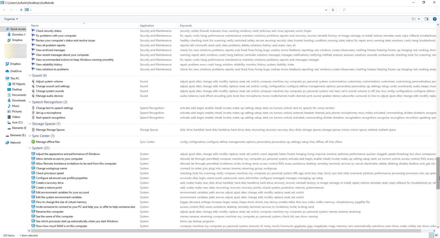 Access Windows 10 God Mode, toggle a Transparent Taskbar, Color Start ...