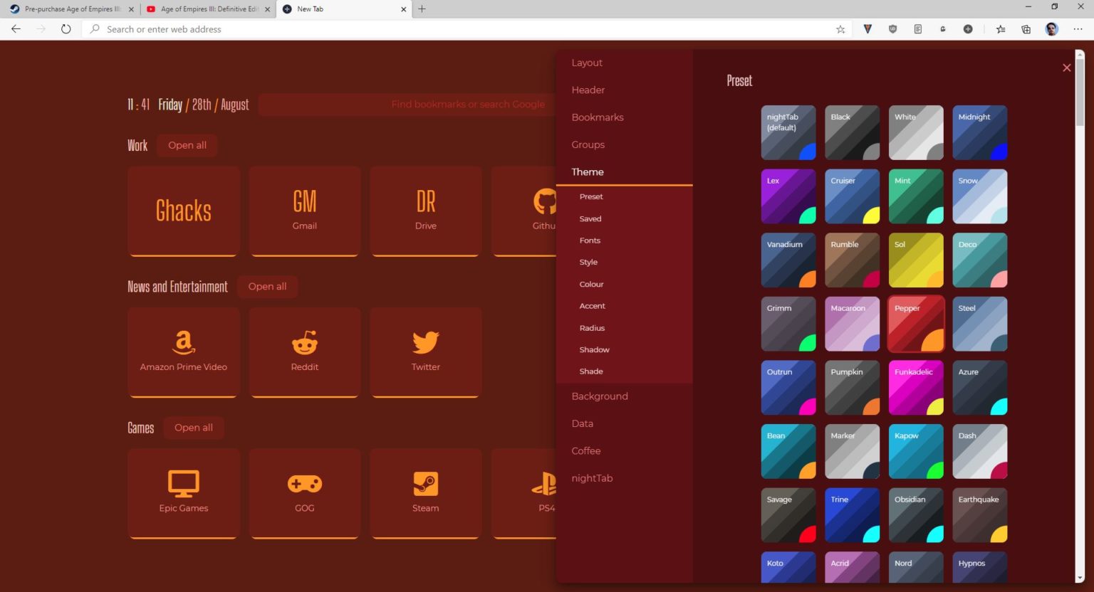 (Guide/Review) nightTab is a highly customizable new tab replacement ...