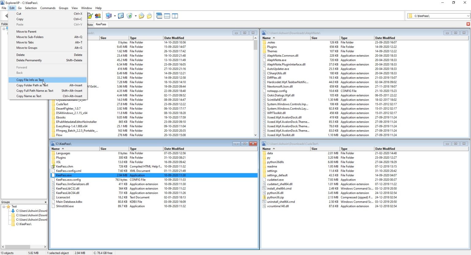 ExplorerXP is a freeware tabbed file manager that supports multi pane ...