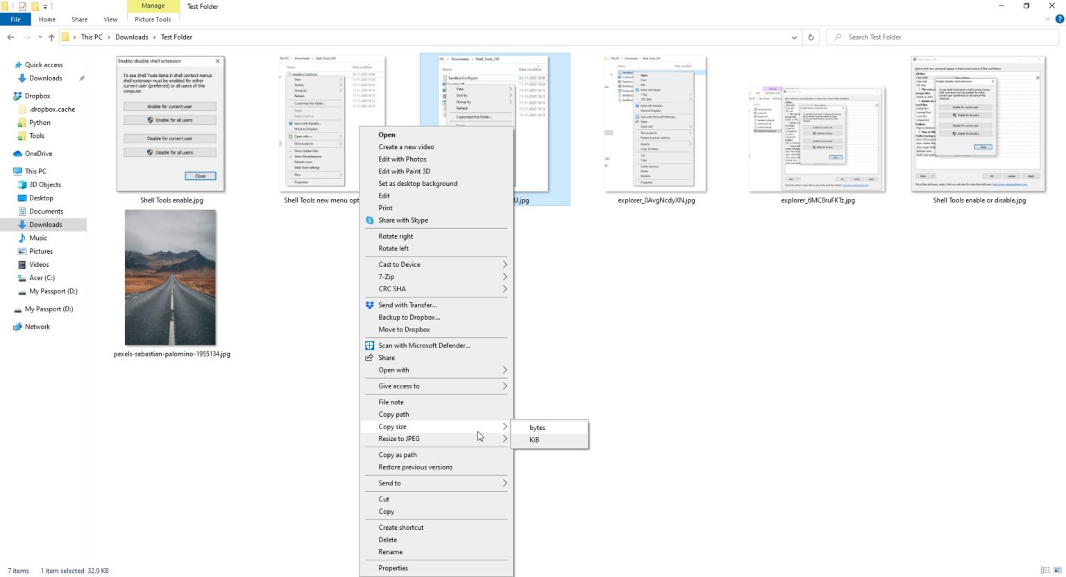 Shell Tools is a freeware program that adds some useful shortcuts to ...