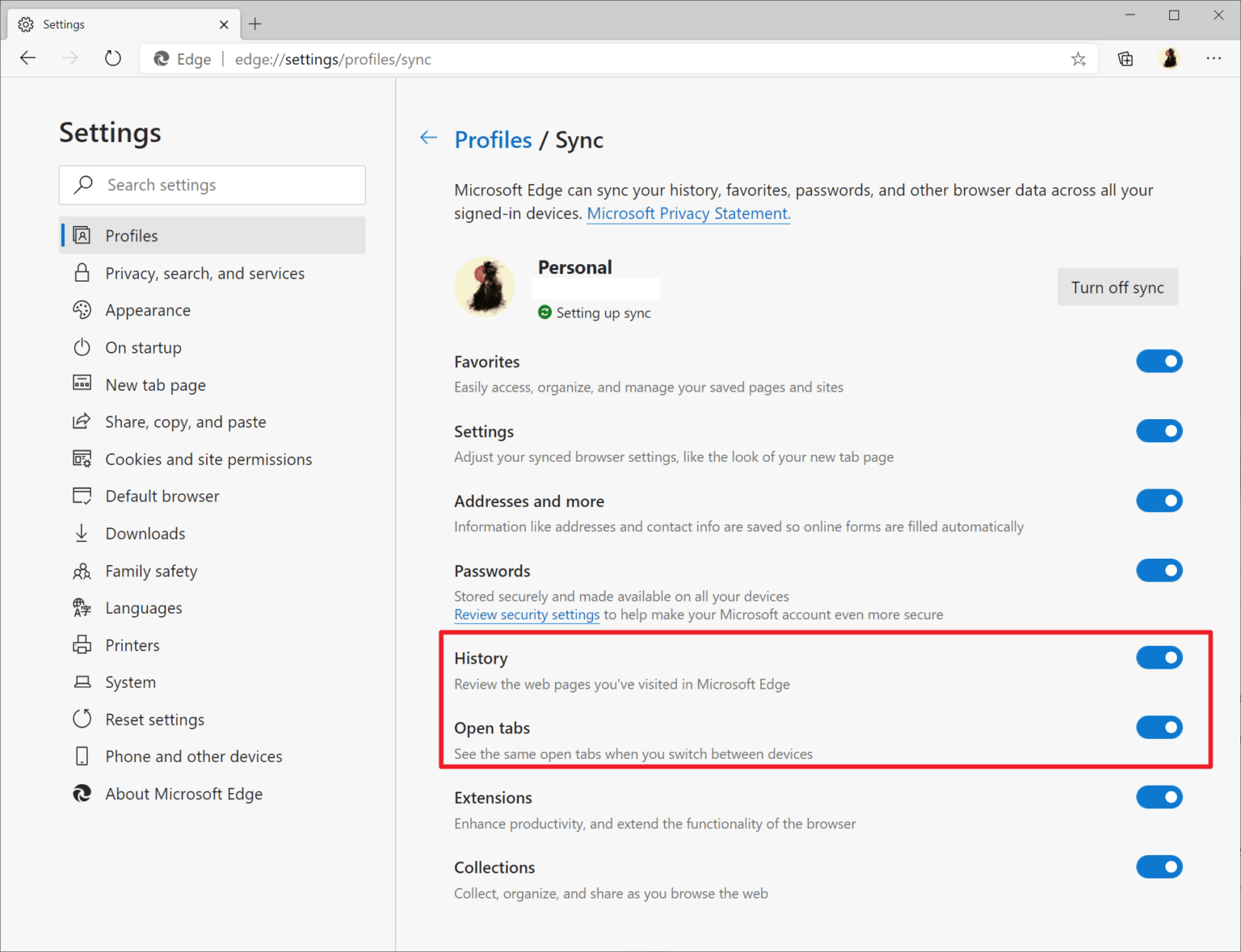 A year in the making, History and Open Tabs sync is finally coming to ...