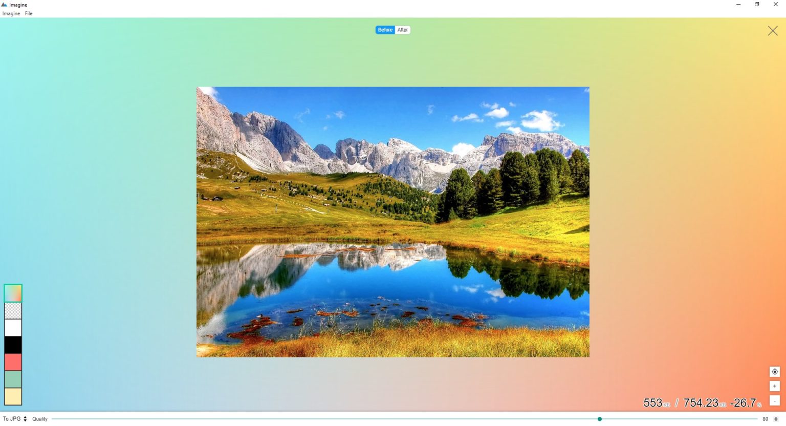 Imagine is an open source image compression utility for Windows, macOS ...