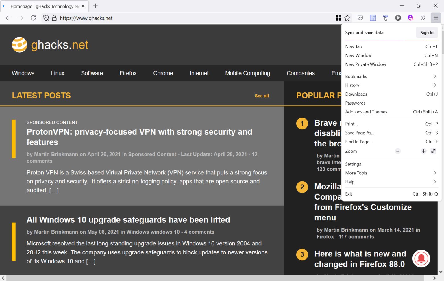 How to fix the Firefox 89 user interface - gHacks Tech News