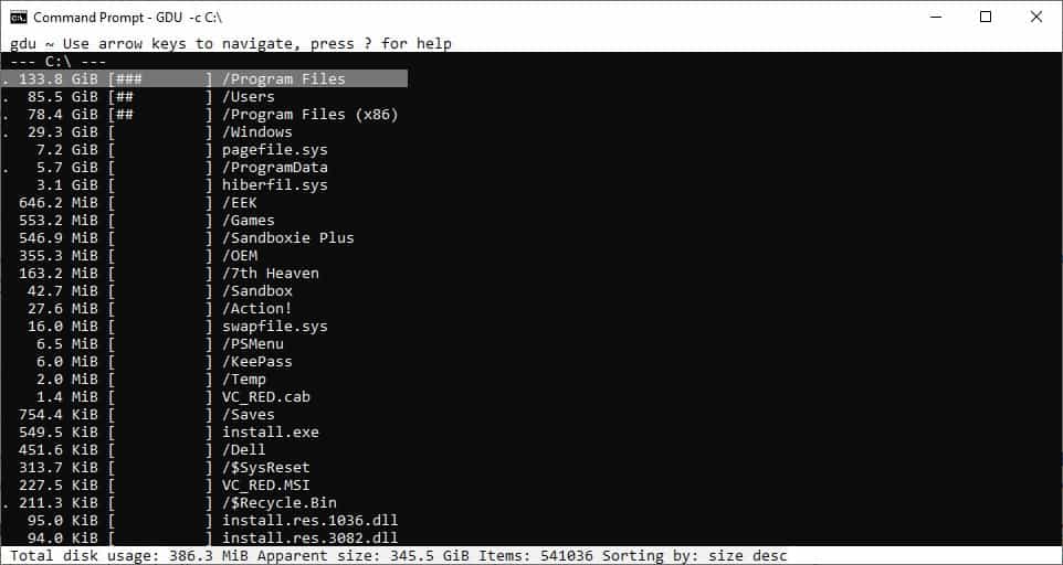 GDU is a command line tool that helps you find the disk usage of a ...