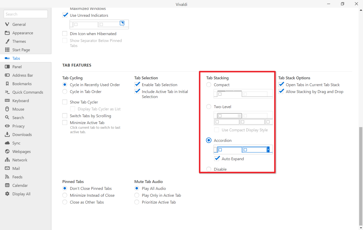 Vivaldi Browser 4.1 introduces Accordion Tabs and Automation - gHacks Tech News