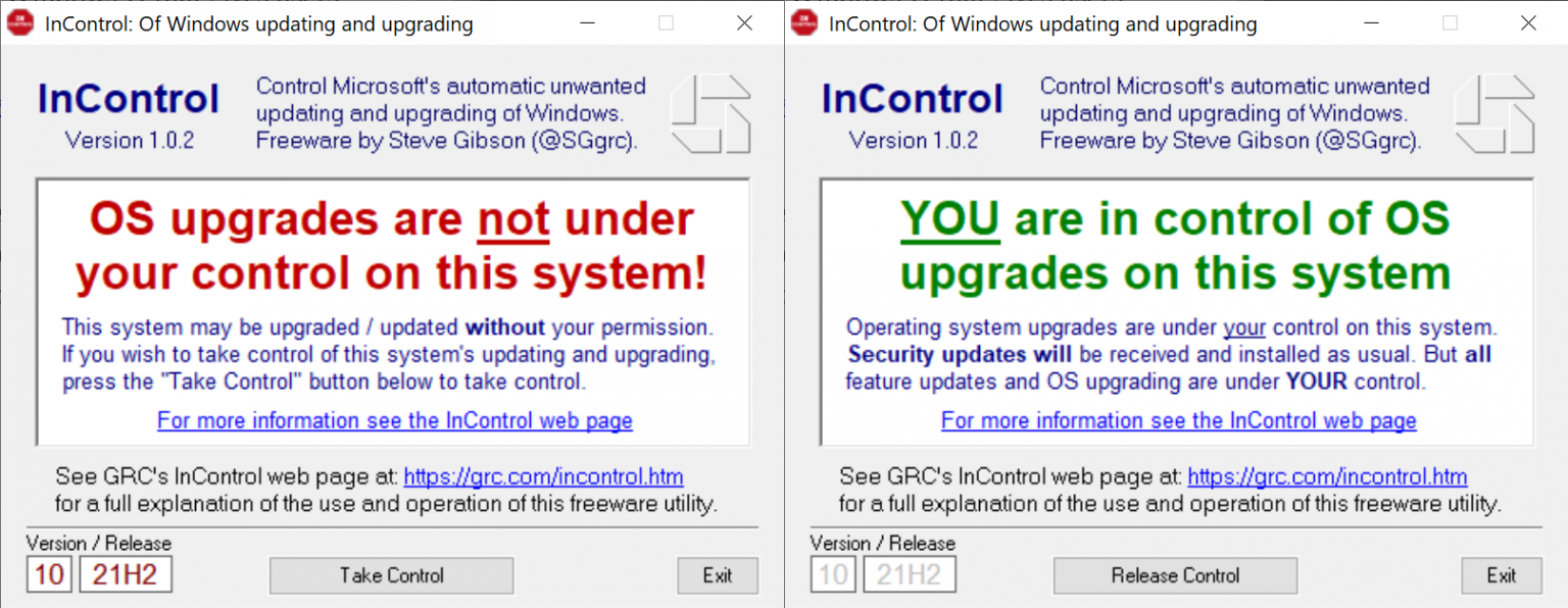 Take control of Windows updating and upgrading with InControl - gHacks ...