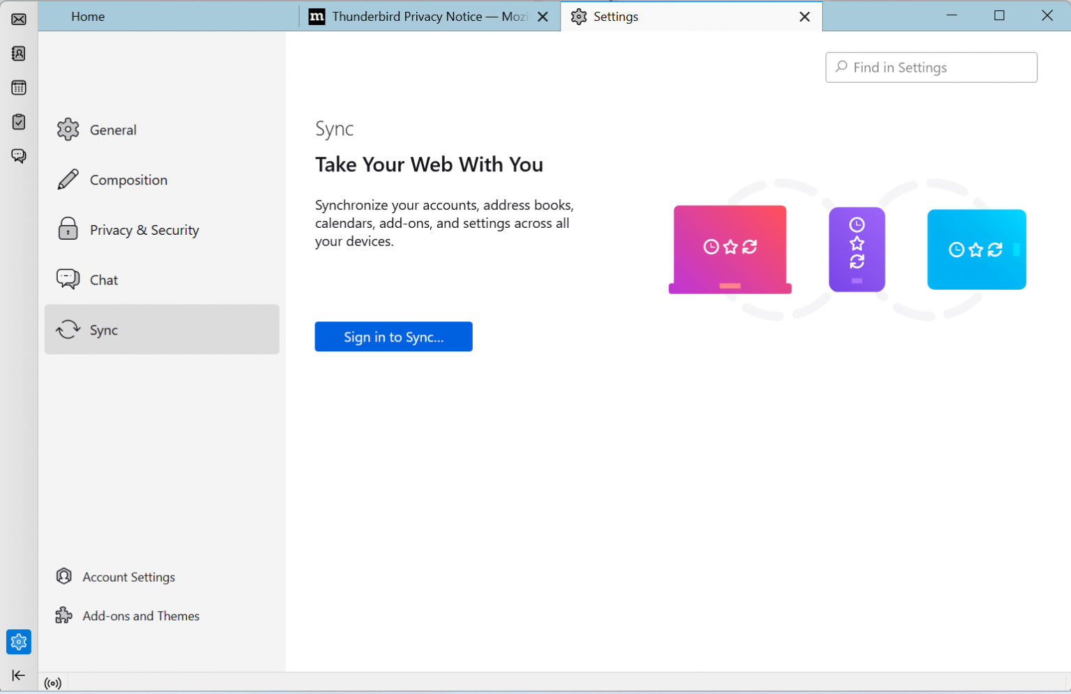 Thunderbird Sync enabled in latest Development build - Software News ...