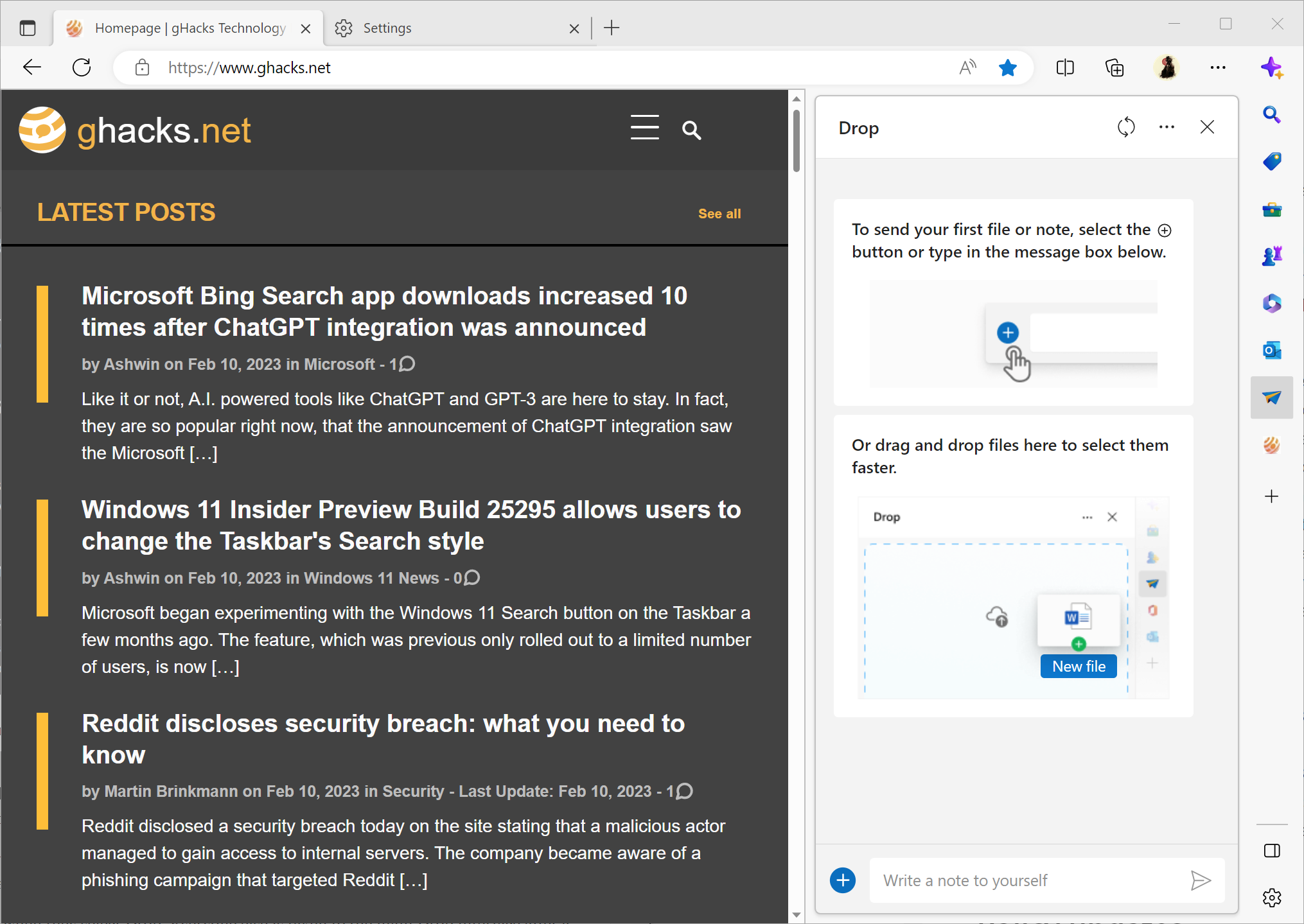 Microsoft Edge Drop: share files and notes using Sync | LaptrinhX Microsoft Edge Drop: share files and notes using Sync | LaptrinhX