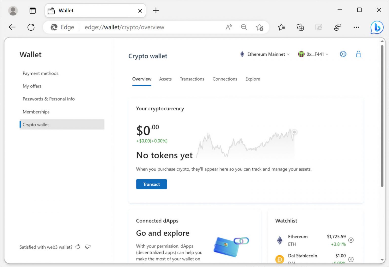 Microsoft's Edge Browser to Feature a Crypto Wallet - gHacks Tech News