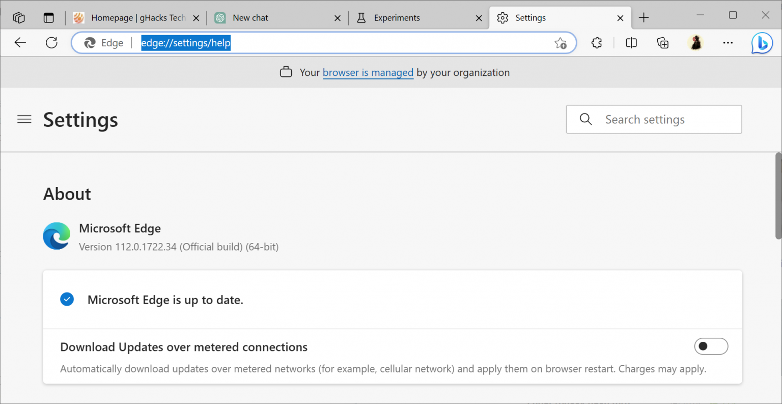 Microsoft Edge 112 ships with security fixes and improvements - gHacks ...