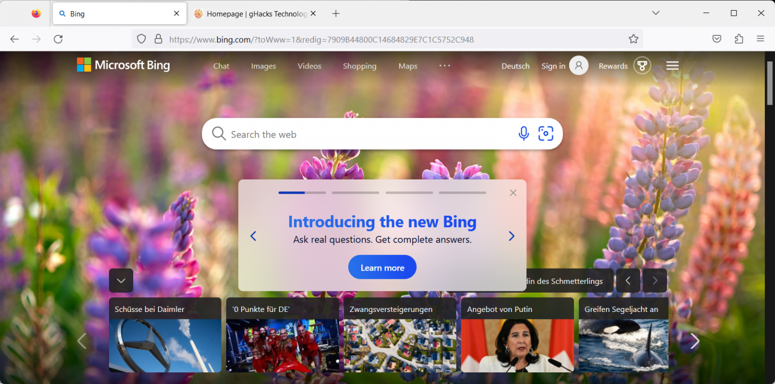Microsoft's bid to make Bing the default Firefox search engine - gHacks ...