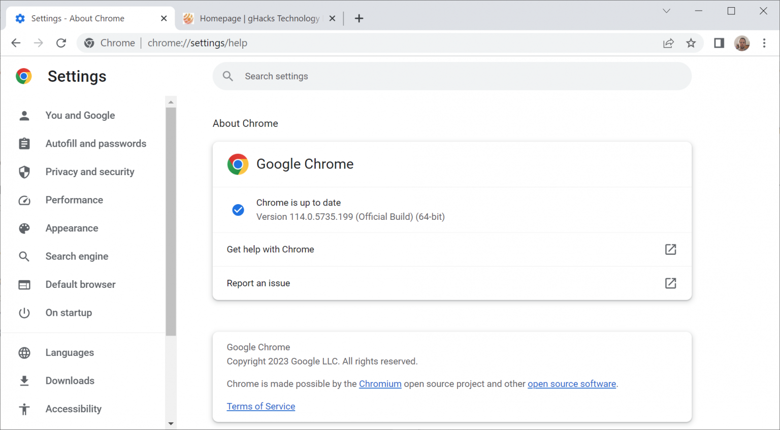 Google Chrome 114 security update fixes 4 vulnerabilities - gHacks Tech ...