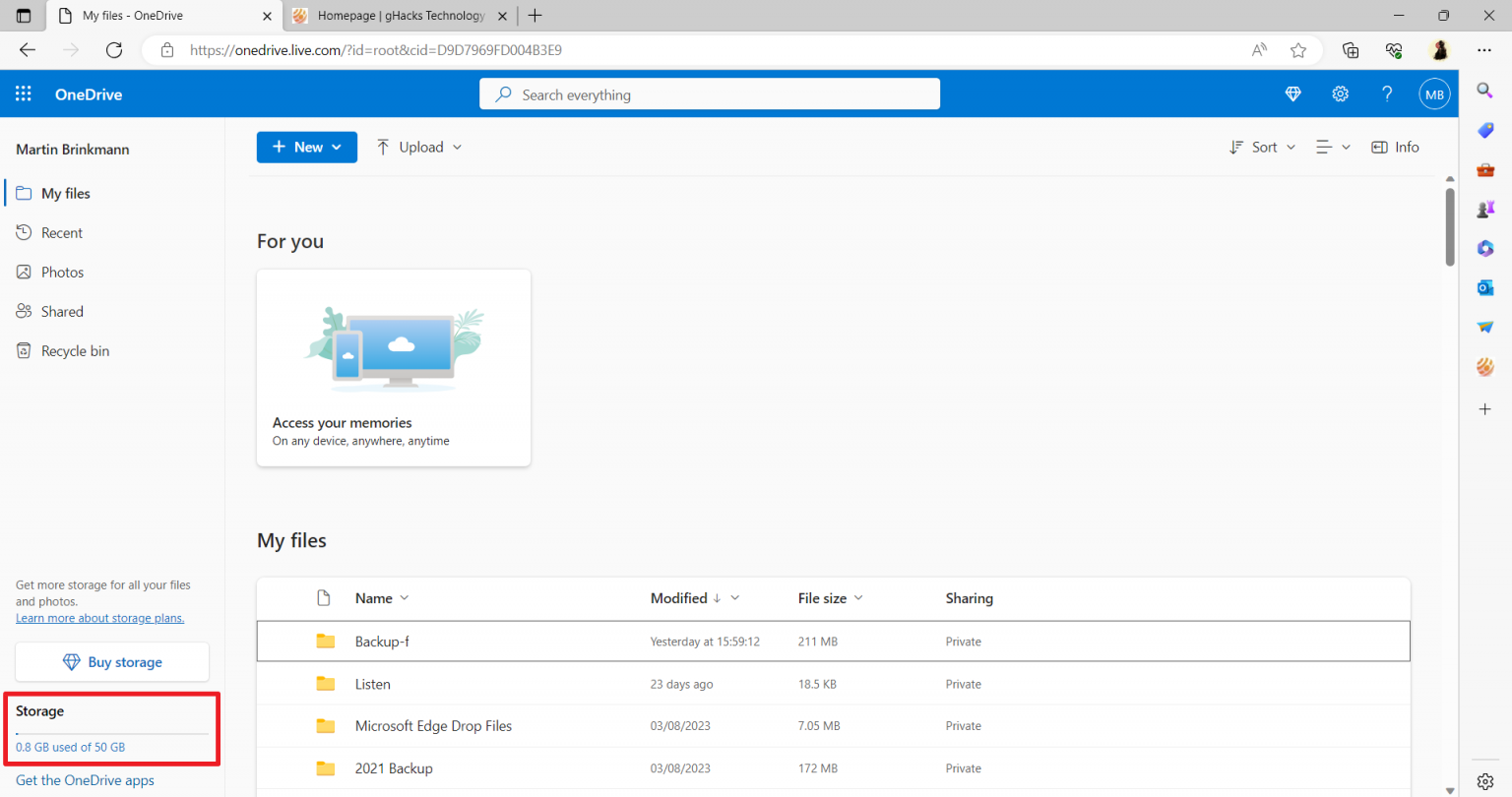 OneDrive: photos in albums count twice against a user's storage quota ...