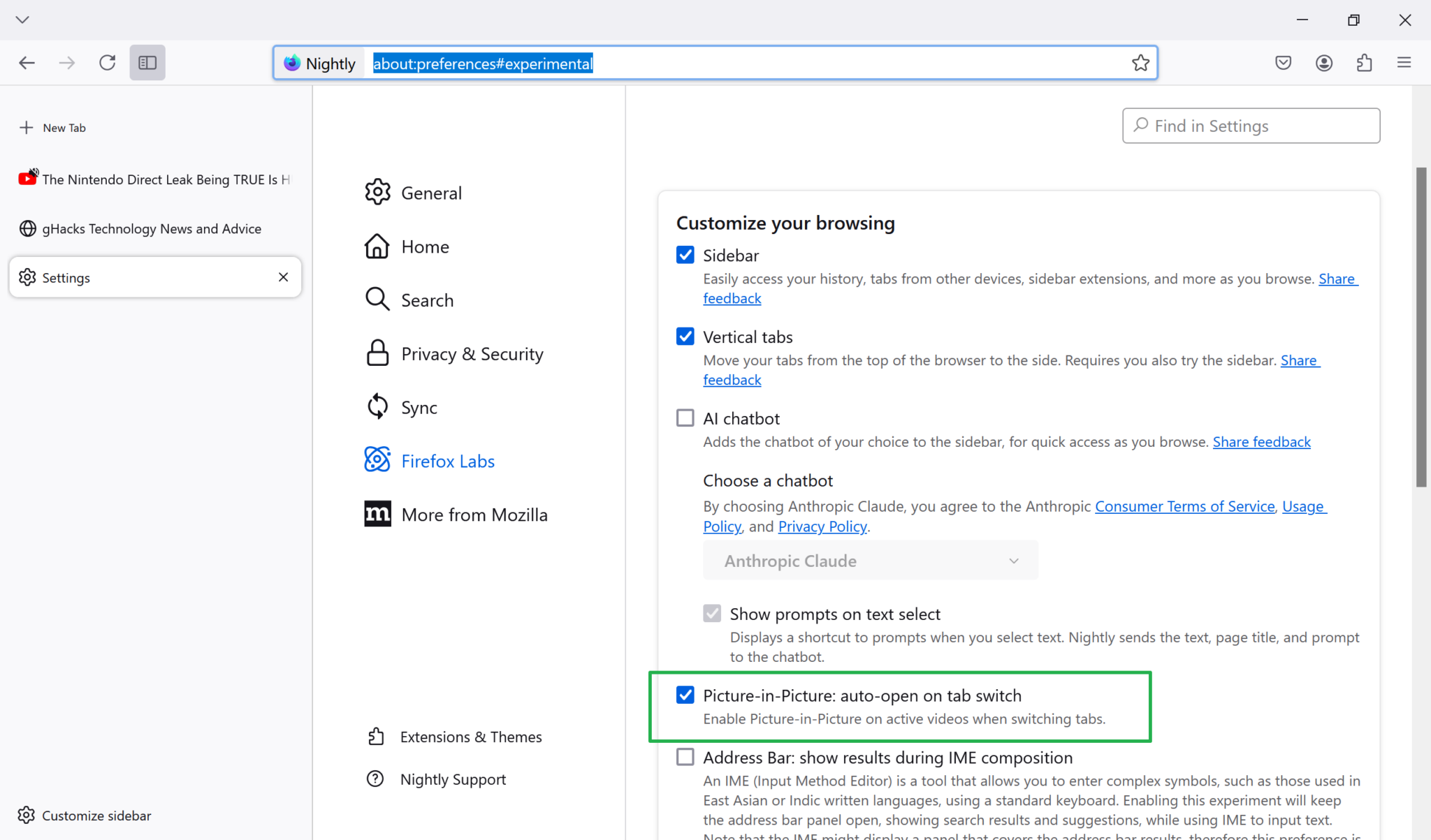 Firefox's automatic Picture-in-Picture mode is a time-saver for those who use it - gHacks Tech News