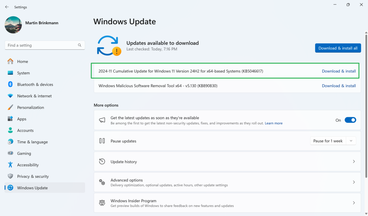 Microsoft releases the November 2024 security updates for Windows ...