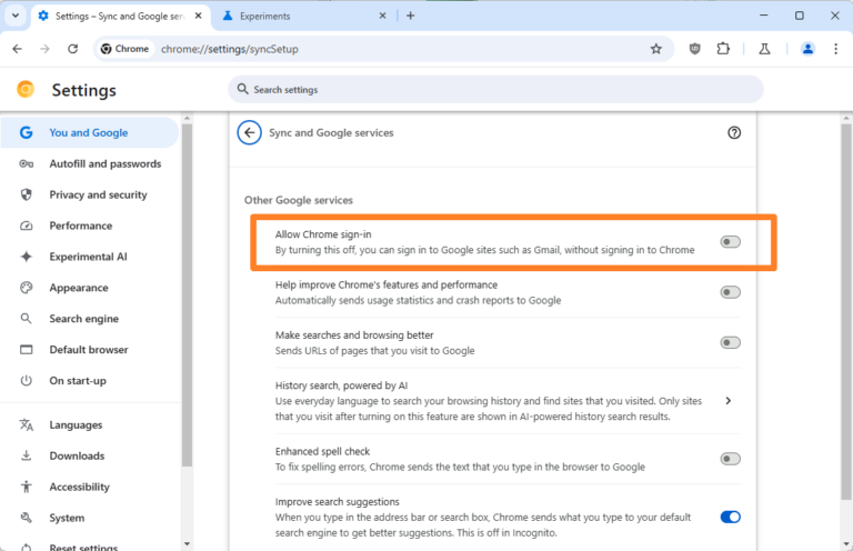 How to block Chrome from signing you into a Google account ...