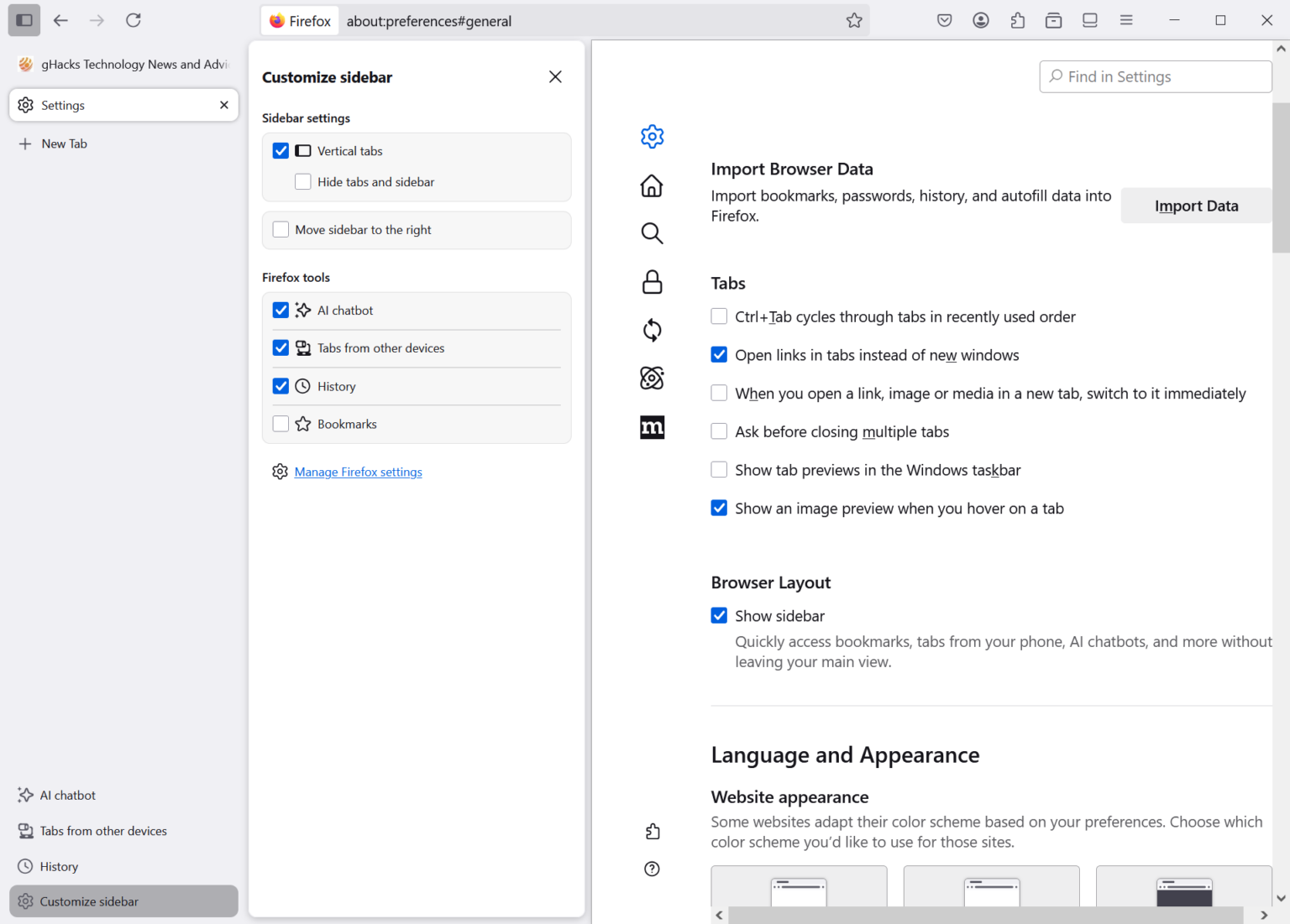 Firefox 136 launches with vertical tabs, but one requested feature is ...