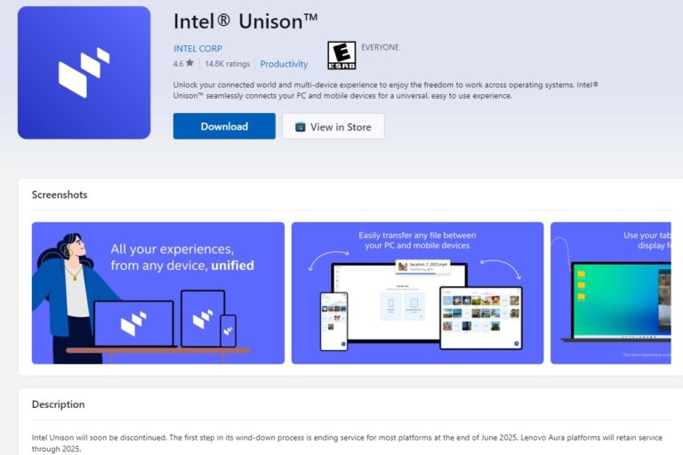 Intel Unison app to be discontinued in June 2025 - gHacks Tech News