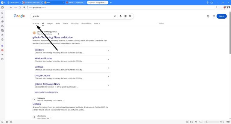 How to disable AI Mode on Google Search - gHacks Tech News