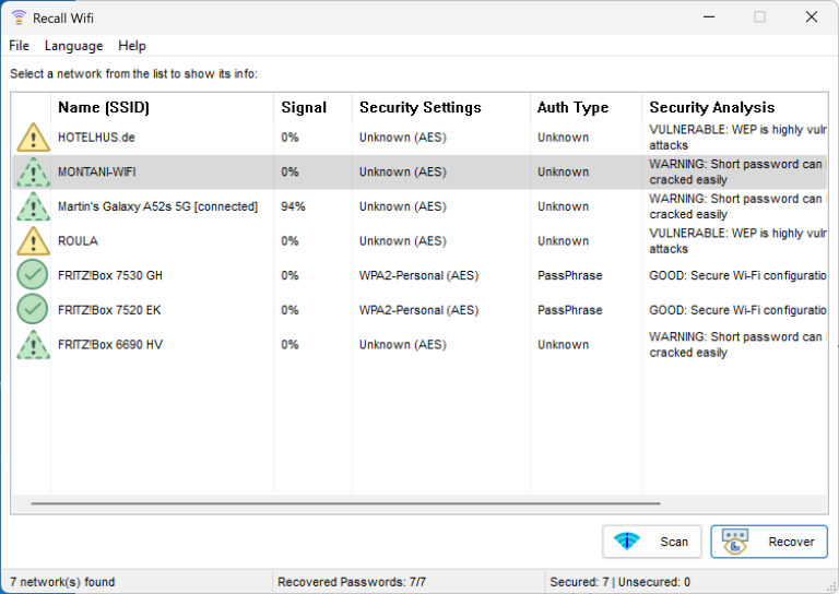 Recall WiFi: free Windows tool reveals wireless passwords and gives ...